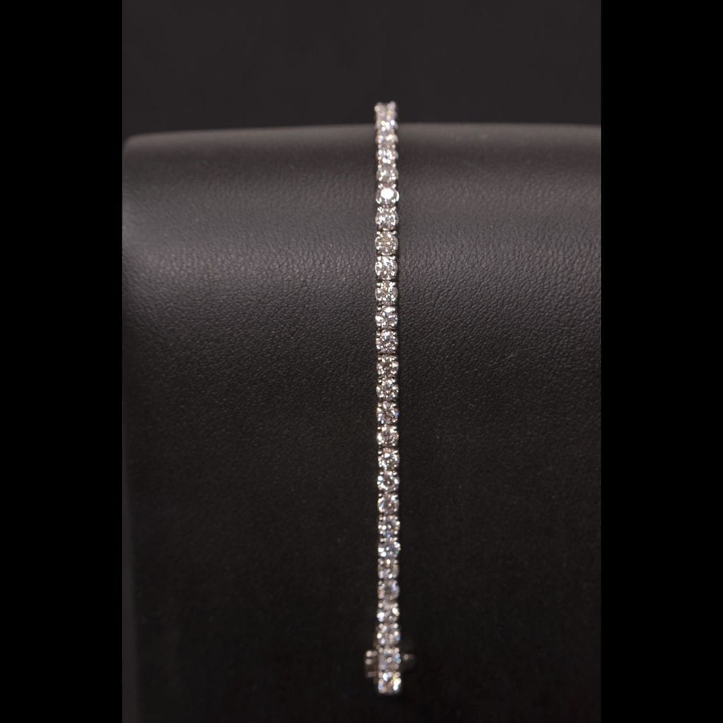 Lady’s White Gold Straight Line Diamond Bracelet | Sun City, AZ