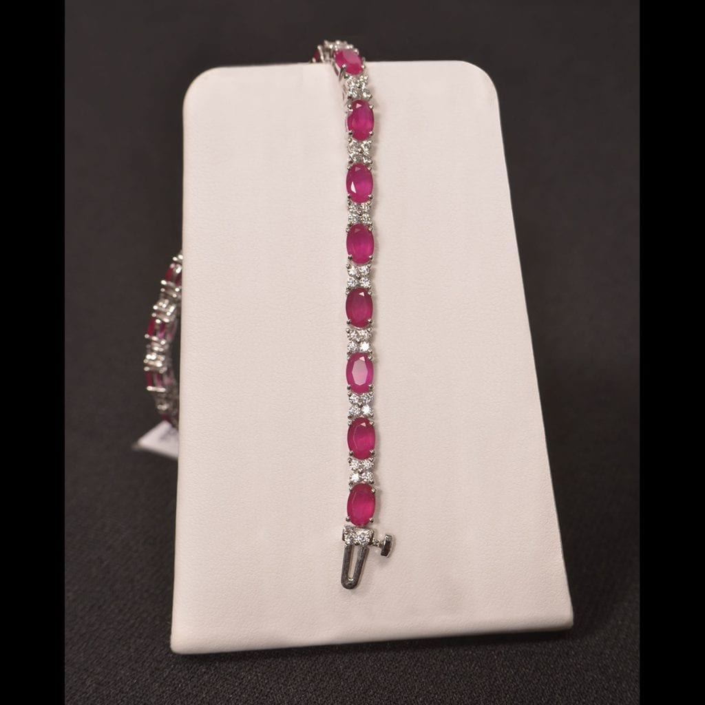 Oval Ruby Silver Bracelet | John Wallick Jewelers Sun City, AZ